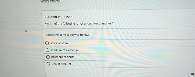 Solved LontenL DUDO1QUESTION 11 1 POINTWhich of the | Chegg.com Solved LontenL DUDO1QUESTION 11 1 POINTWhich of the | Chegg.com