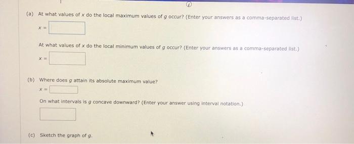 Solved (a) At what values of x do the local maximum values | Chegg.com
