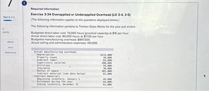 2. Calculate the overapplied or underapplied overhead | Chegg.com