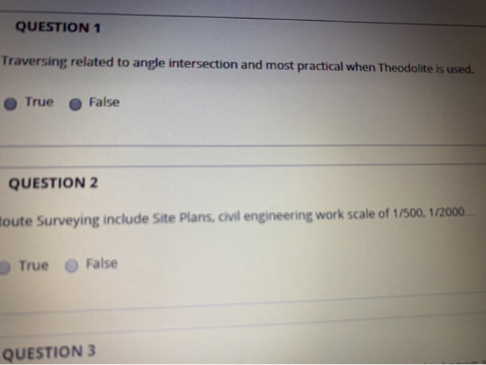 Solved QUESTION 1 Traversing related to angle intersection | Chegg.com