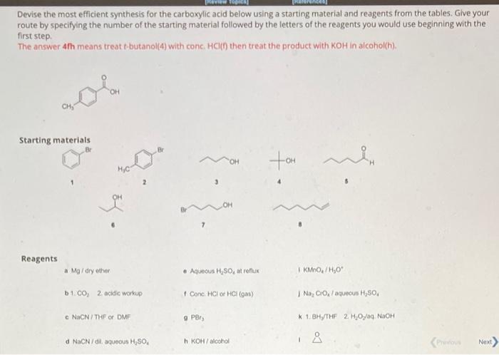 Solved Devise the most efficient synthesis for the | Chegg.com
