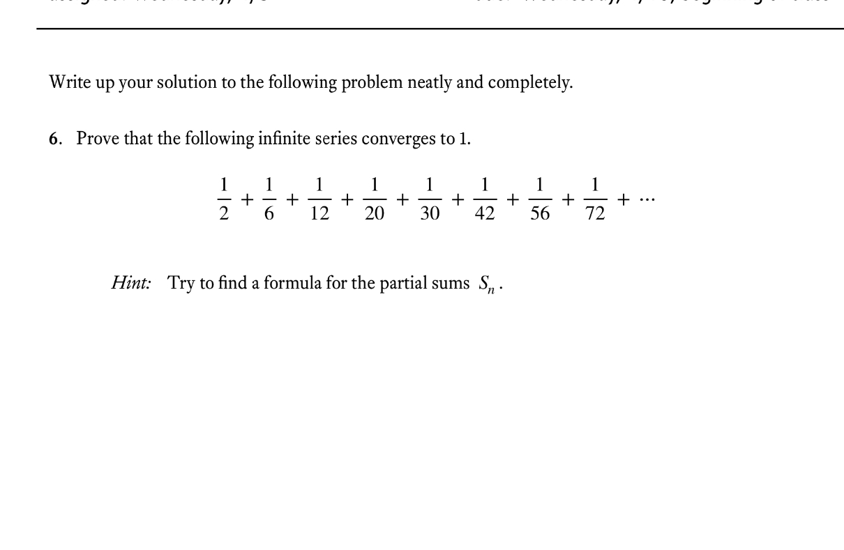 Solved Write up your solution to the following problem | Chegg.com
