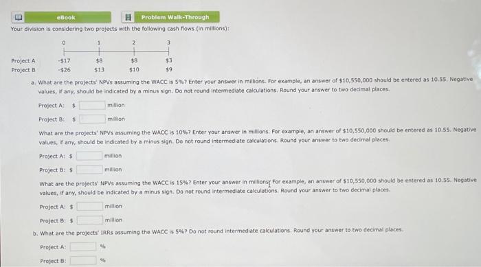 Solved 6. Problem 11.06 (NPV) eBook Problem Walk-Through | Chegg.com Solved 6. Problem 11.06 (NPV) eBook Problem Walk-Through | Chegg.com