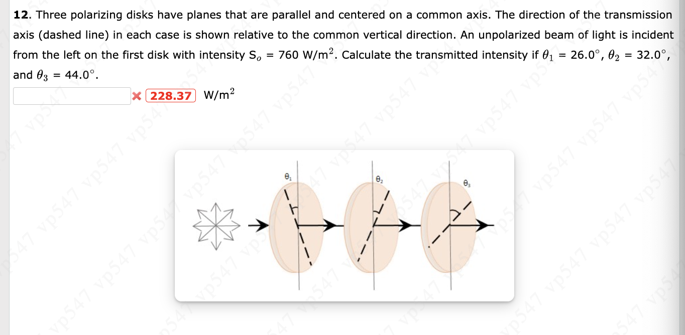 Solved Three polarizing disks have planes that are parallel | Chegg.com