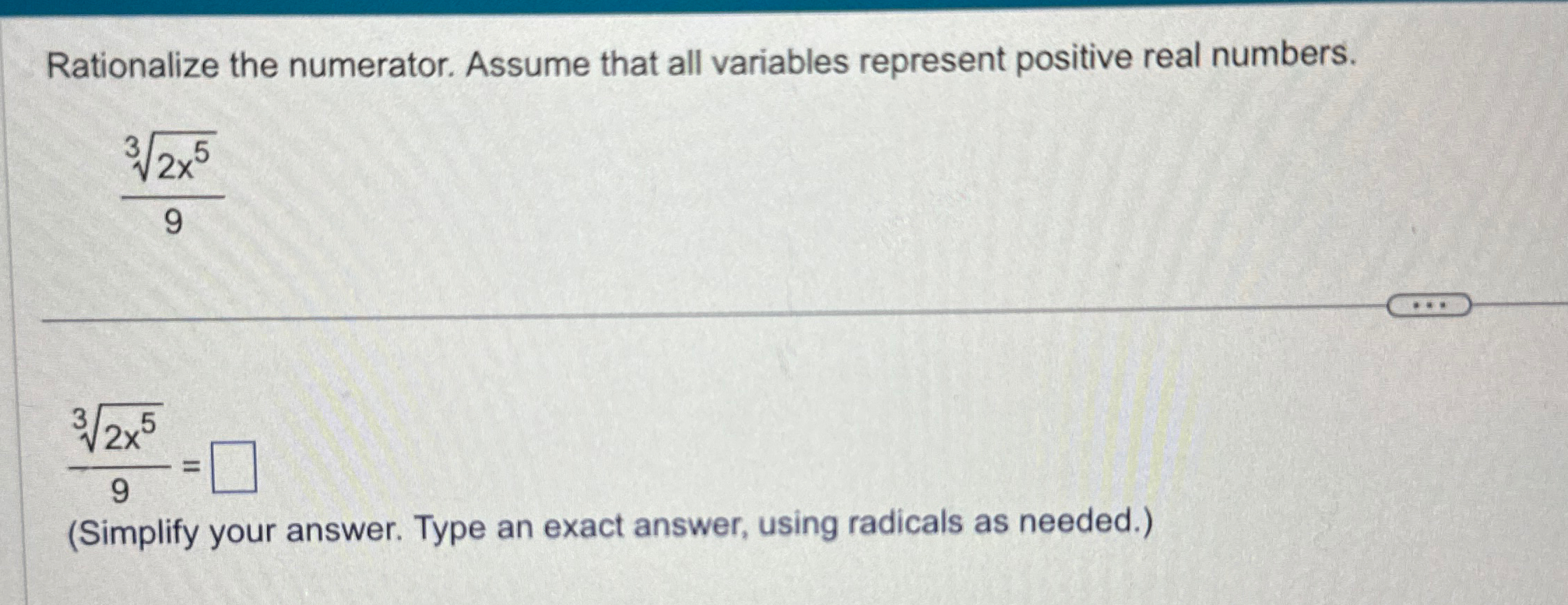 Solved Rationalize the numerator. Assume that all variables | Chegg.com