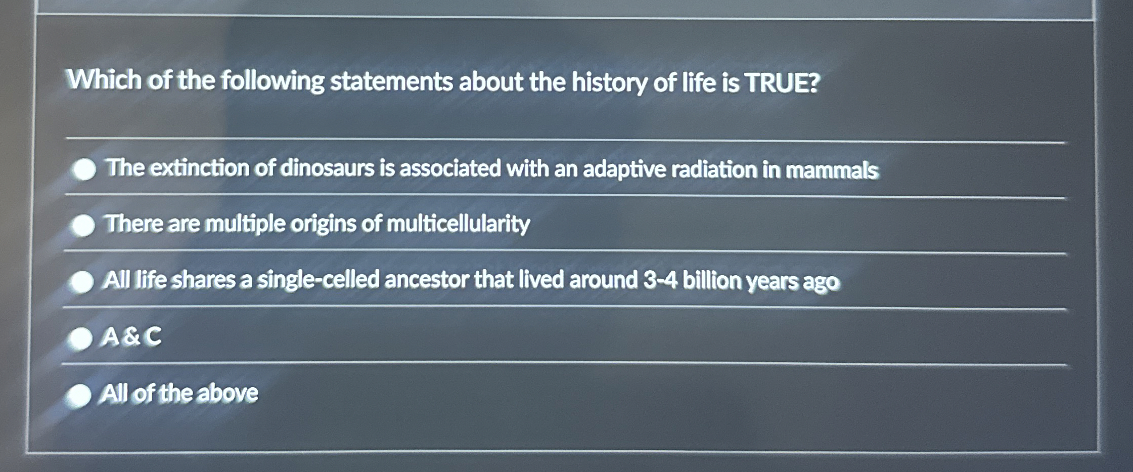 Solved Which of the following statements about the history | Chegg.com