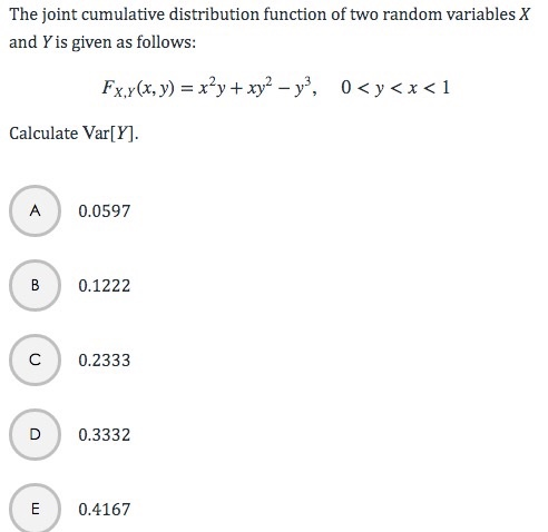 Solved Given X and Y have joint cumulative distribution | Chegg.com
