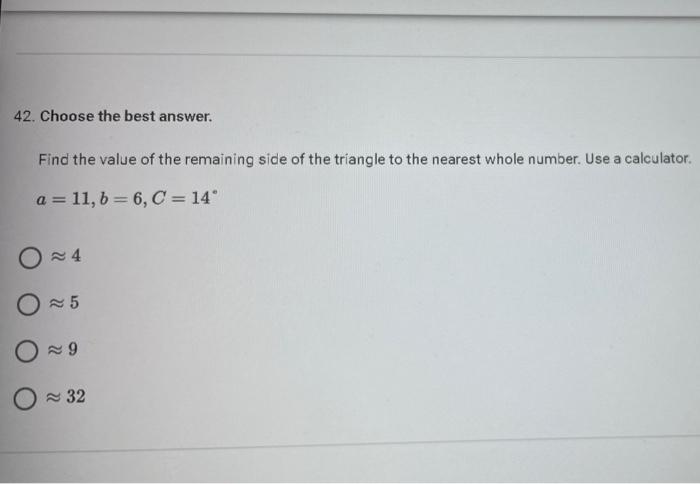 Solved Calculate the value to the nearest tenth using the | Chegg.com