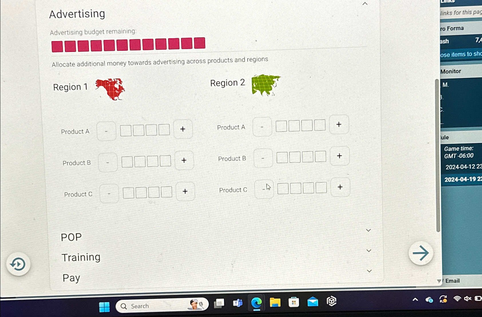 Solved AdvertisingAdvertising budget remaining:Allocate | Chegg.com