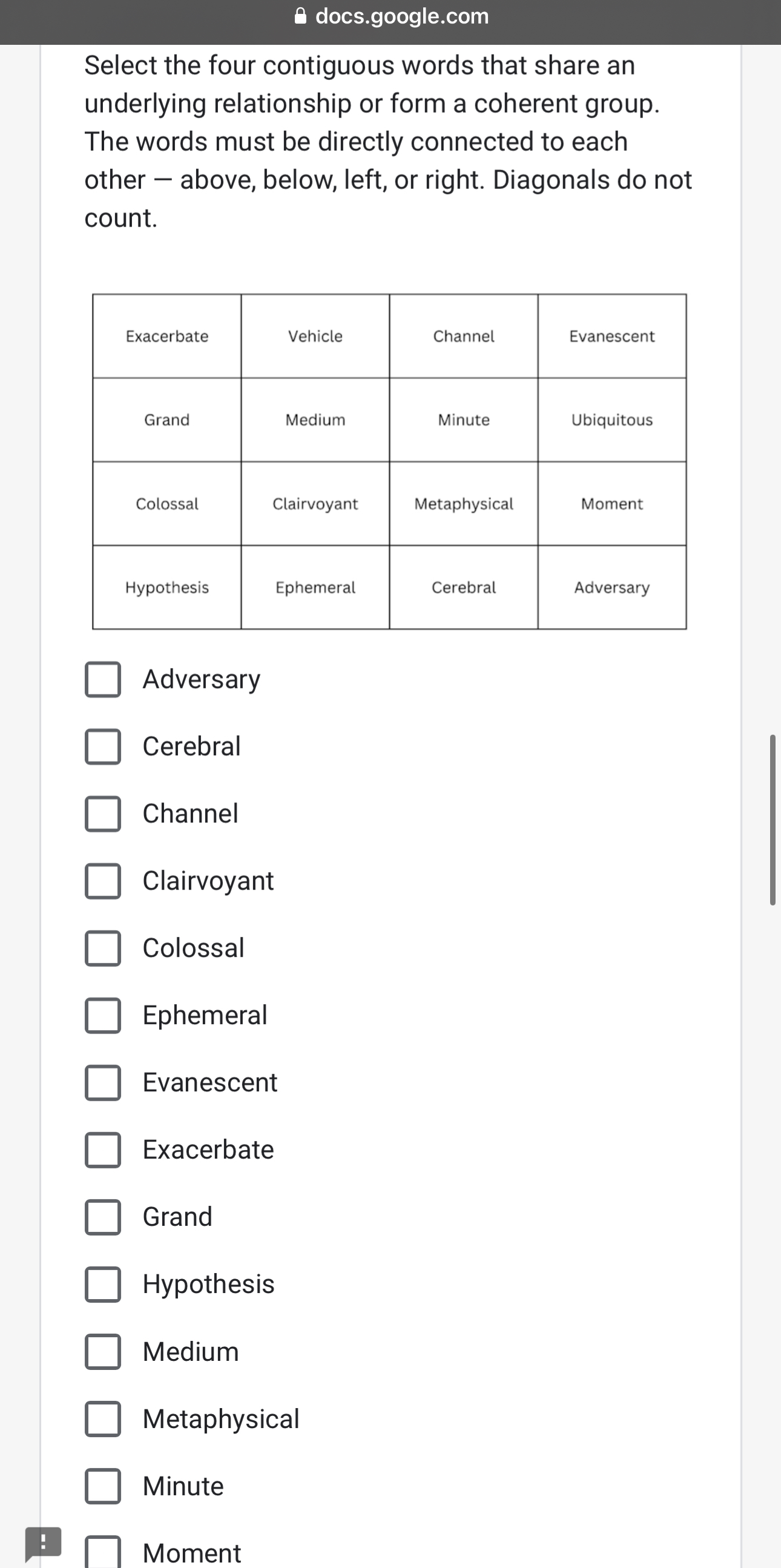 Solved docs.google.comSelect the four contiguous words that | Chegg.com Solved docs.google.comSelect the four contiguous words that | Chegg.com