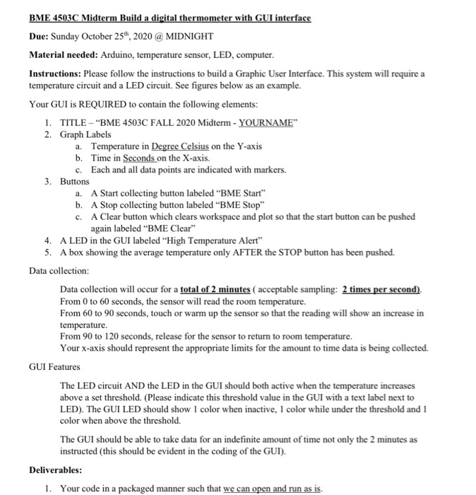 Build a Digital Thermometer with GUI interface . need | Chegg.com