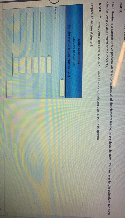 Solved Part 1: The following is a comprehensive problem | Chegg.com