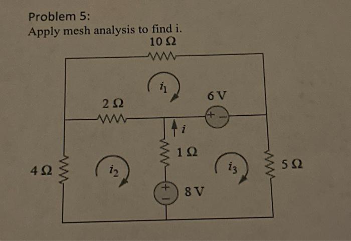 Solved Apply mesh analysis to find i. 10 Ω 4Ω 2 Ω 12 Μ 1Ω 8 | Chegg.com
