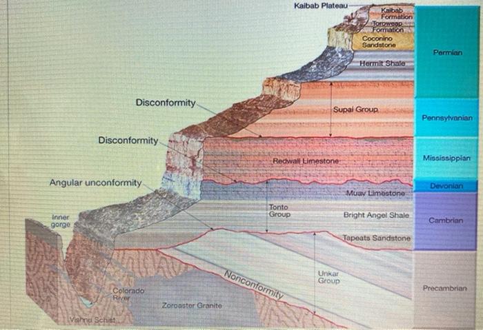 Solved Kaibab Plateau Kaibab Formation Torowoop Formation | Chegg.com