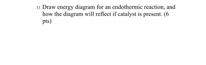 Solved 11. Draw energy diagram for an endothermic reaction, | Chegg.com