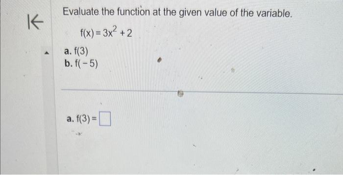 Solved Evaluate the function at the given value of the | Chegg.com