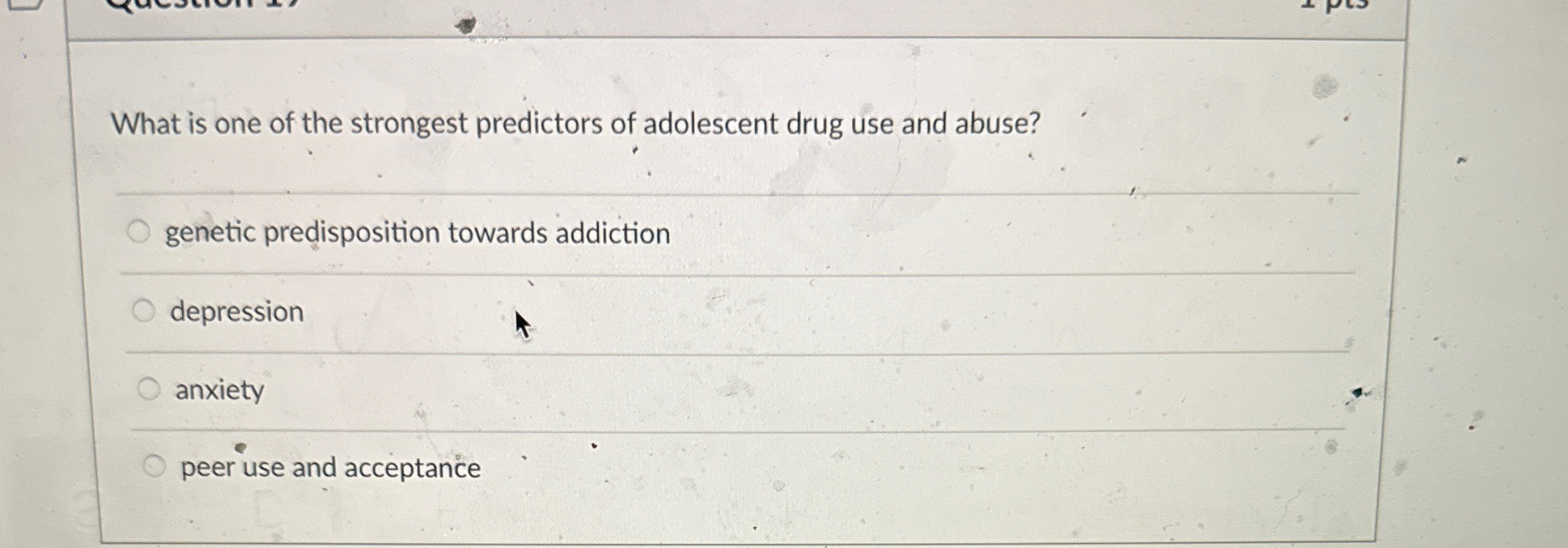 Solved What is one of the strongest predictors of adolescent | Chegg.com