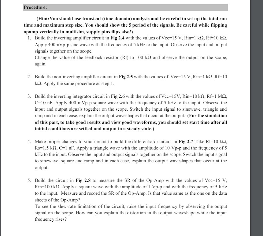 Solved Procedure:(Hint:You should use transient (time | Chegg.com