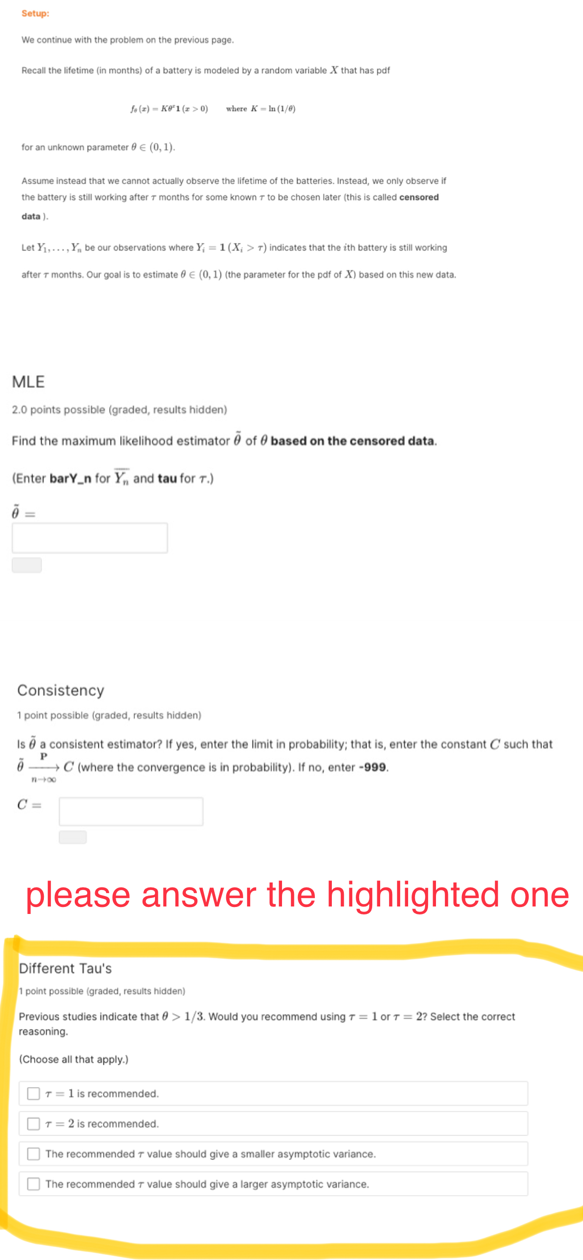 Solved We continue with the problem on the previous | Chegg.com