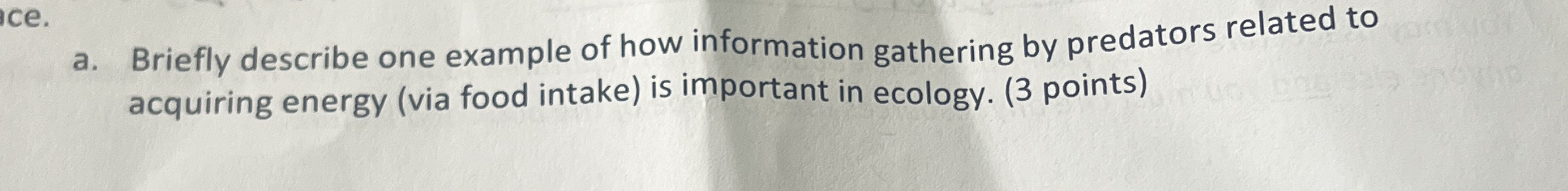 Solved a. ﻿Briefly describe one example of how information | Chegg.com