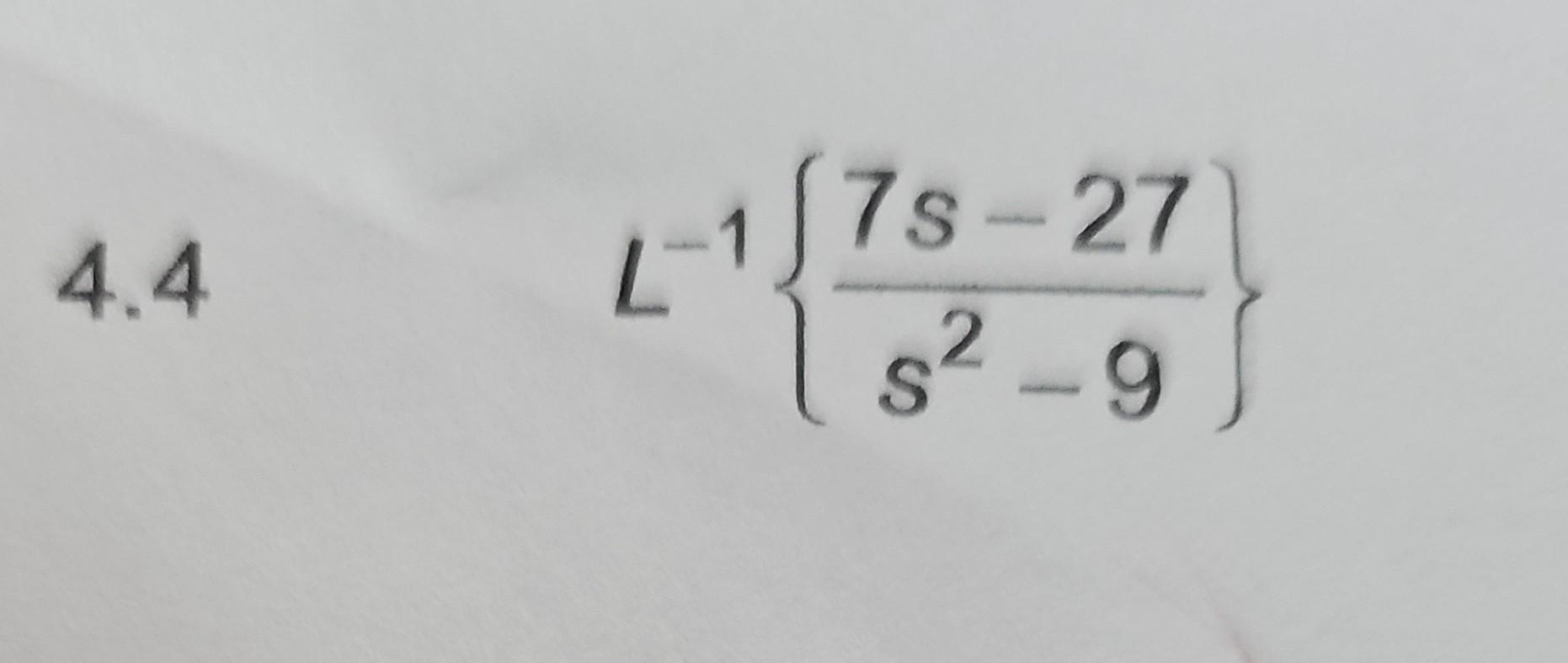Solved L−1{s2−97s−27} | Chegg.com