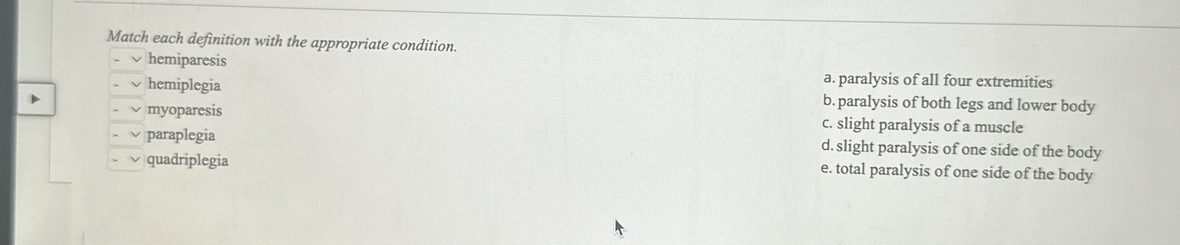 Solved Match each definition with the appropriate | Chegg.com