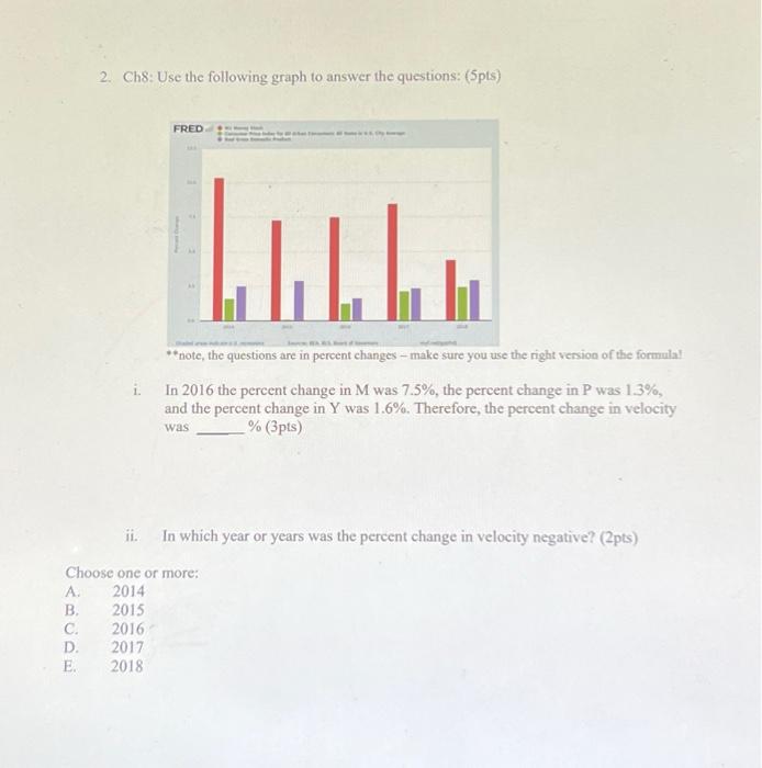 Solved 2. Ch8: Use the following graph to answer the | Chegg.com