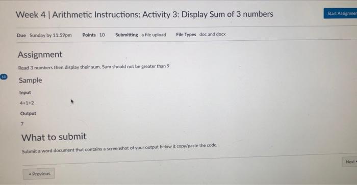 Solved Read 3 numbers then display their sum. Sum should not | Chegg.com