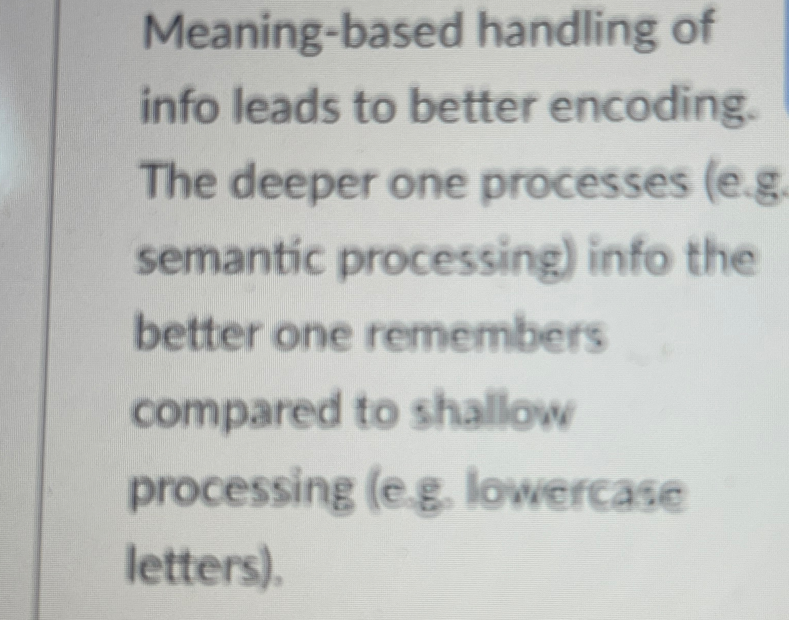 Solved Meaning-based handling of info leads to better | Chegg.com