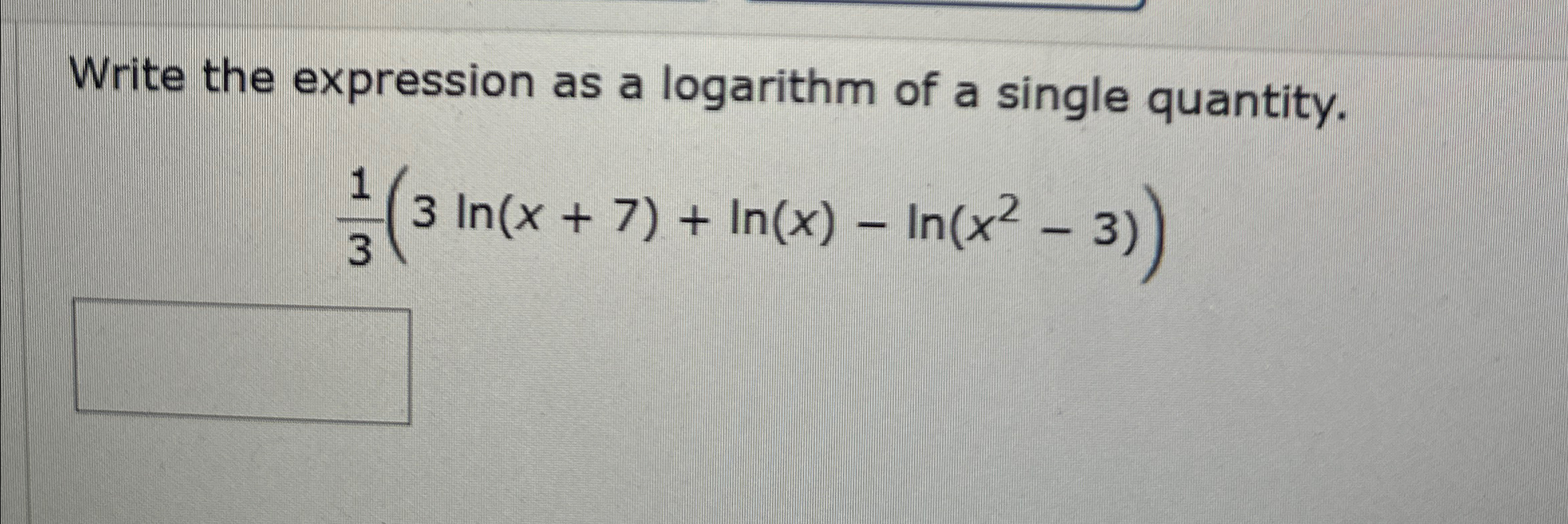 Write the expression as a logarithm of a single | Chegg.com