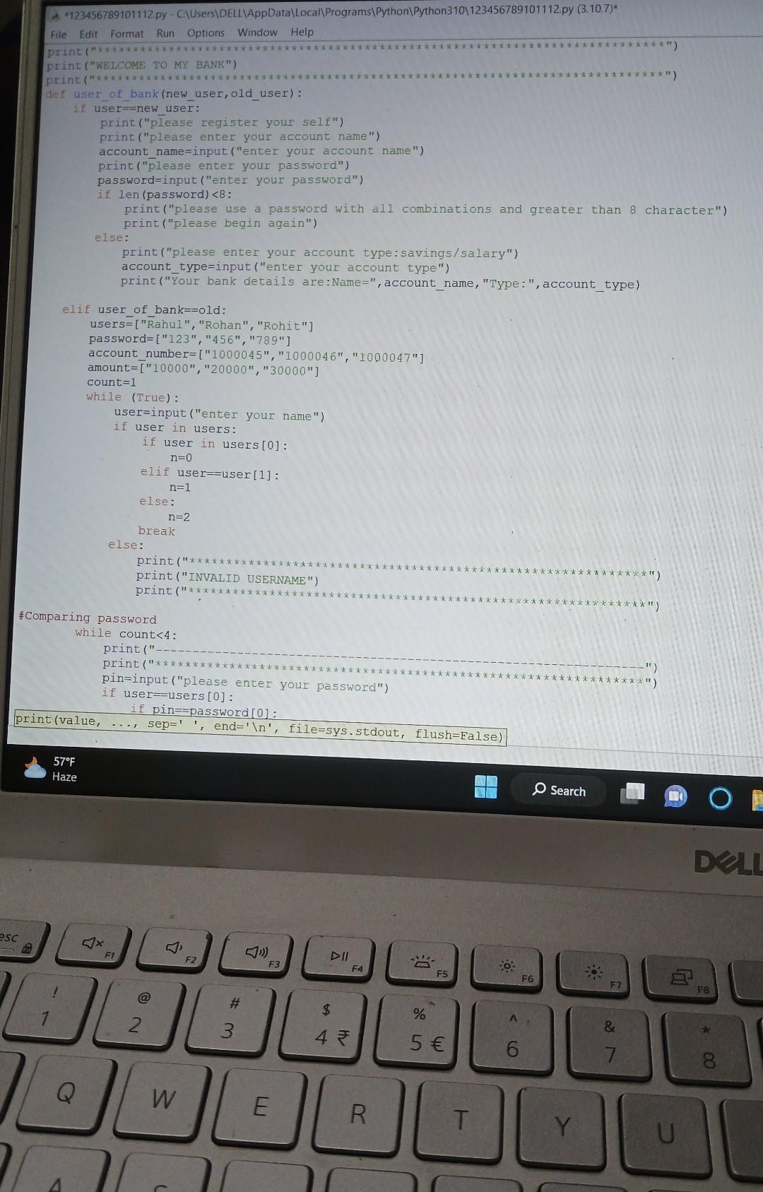 Solved File Edit Format Run Options Window HelpFile Edit | Chegg.com