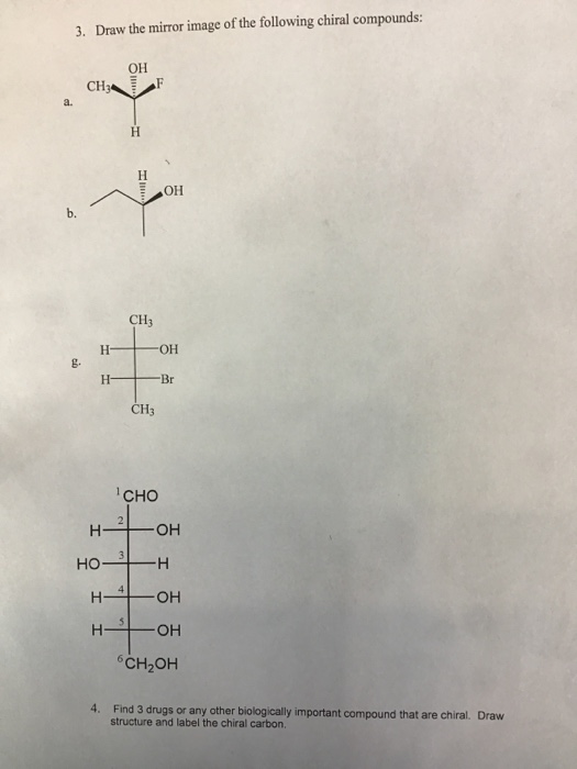Solved CHEM 1152 Worksheet Chirality 1. Define a Chirality | Chegg.com