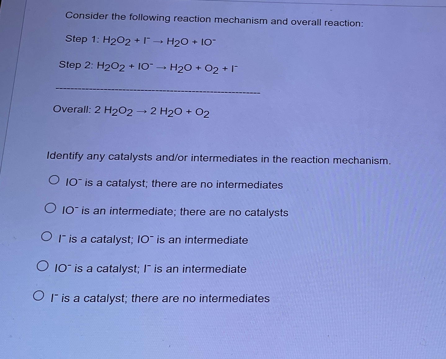 Solved Consider the following reaction mechanism and overall | Chegg.com
