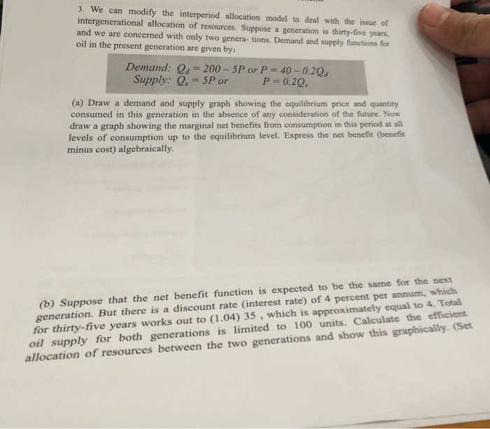 Solved J. We can modify the interperiod allocation model to | Chegg.com