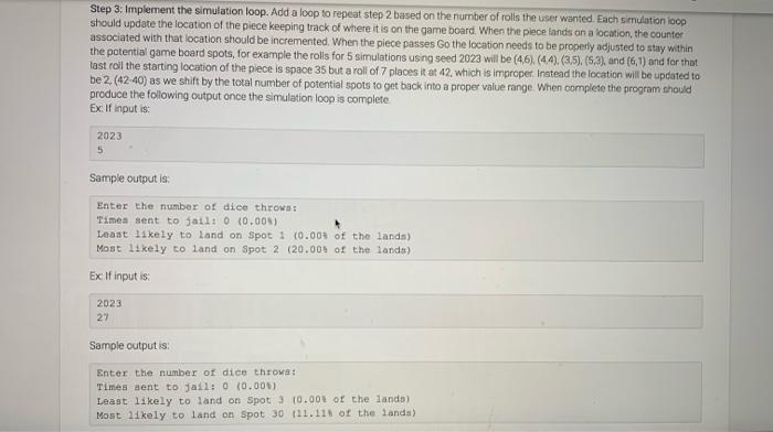 Solved 18.4 Project 4: Monte Carlo Simulation Summary within | Chegg.com