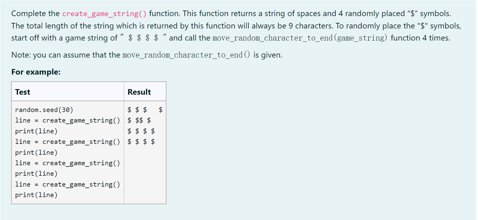 Solved Complete the create_game_string() function. This | Chegg.com