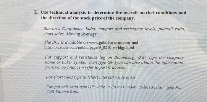 Solved Use technical analysis to determine the overall | Chegg.com