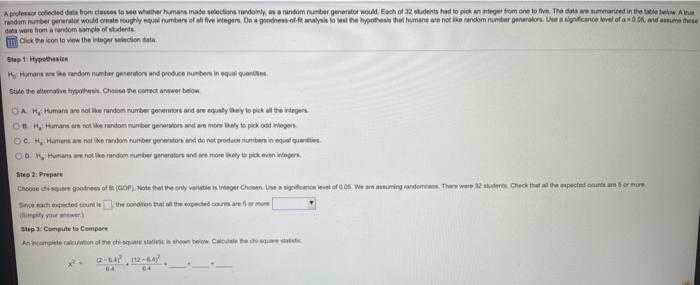 Solved A professor colected data from classes to me whether | Chegg.com