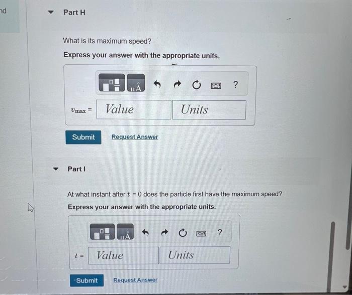Solved The position of a particle undergoing simple harmonic | Chegg.com