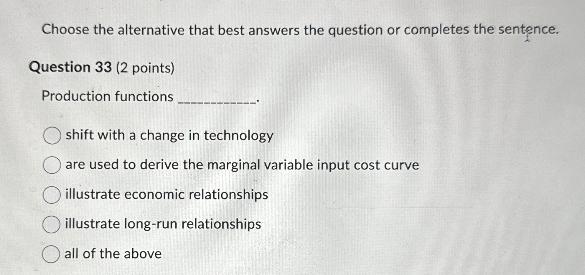 Solved Choose the alternative that best answers the question | Chegg.com