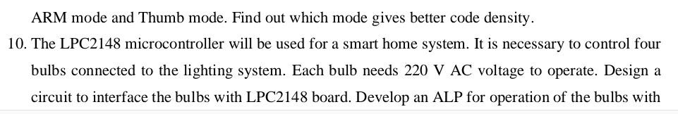 Solved ARM mode and Thumb mode. Find out which mode gives | Chegg.com