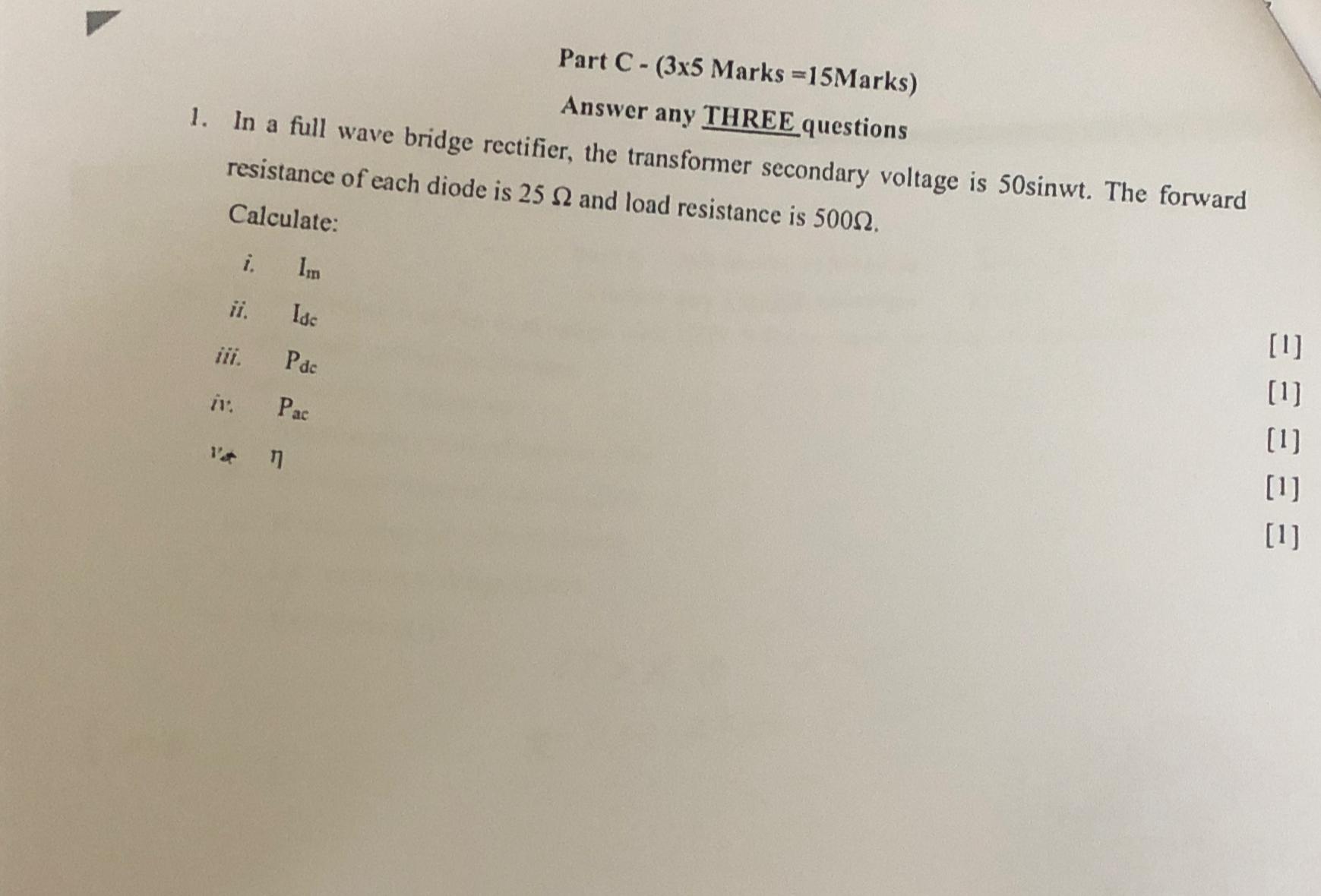 Solved Part C - (3x5 ﻿Marks =15 ﻿Marks | Chegg.com