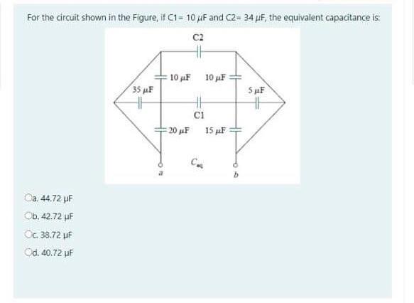 Solved For the circuit shown in the Figure, if C1= 10pF and | Chegg.com