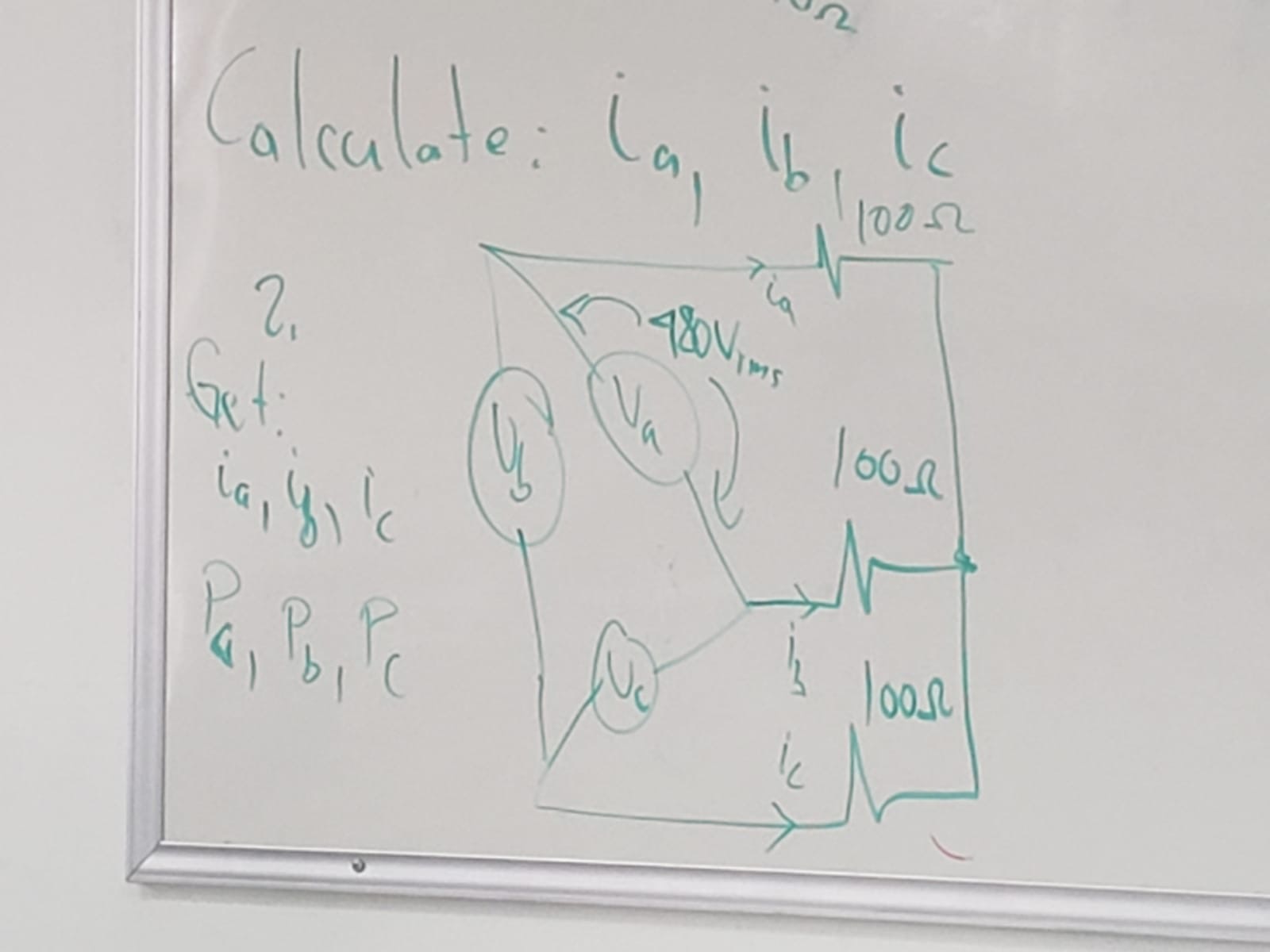 Solved obtener Pa,Pb, ﻿Pc Ia, ﻿Ib, ﻿Ic | Chegg.com