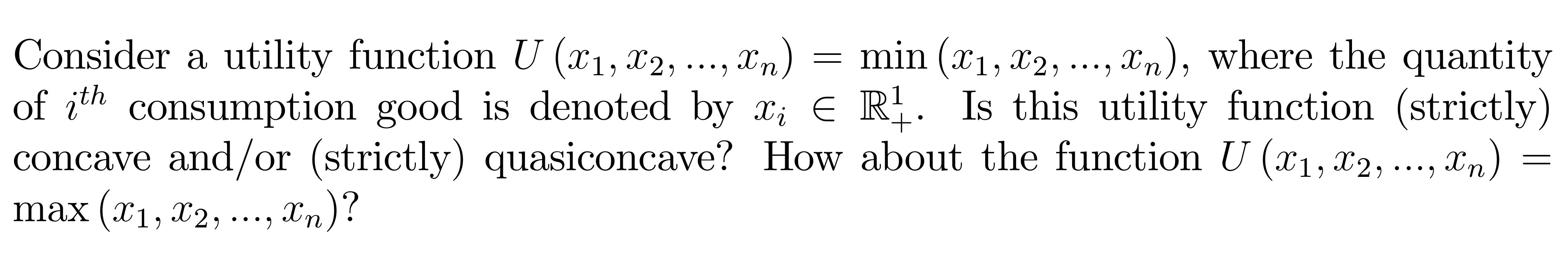 Solved Consider a utility function | Chegg.com