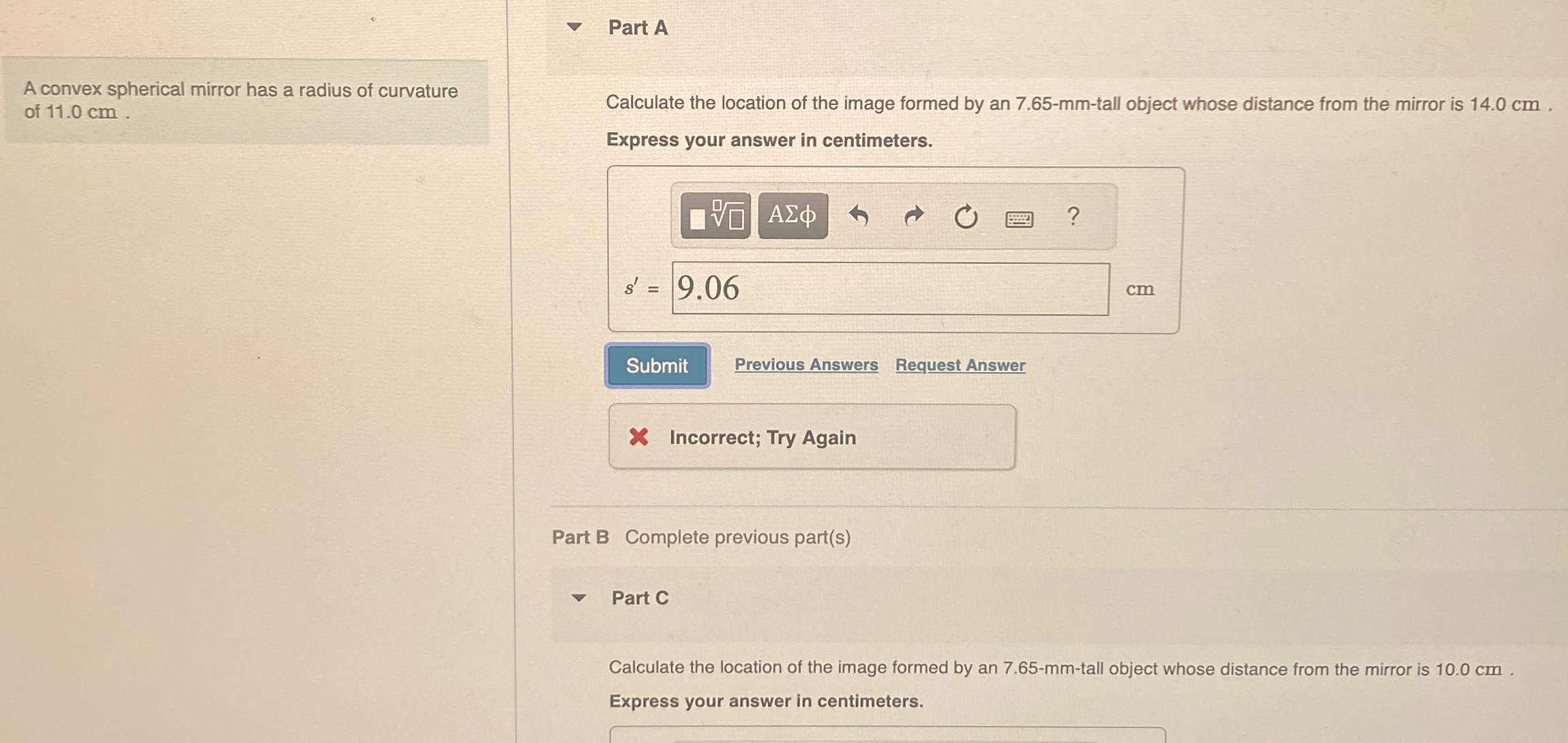 Need Help solving Part A and C please step by step. | Chegg.com