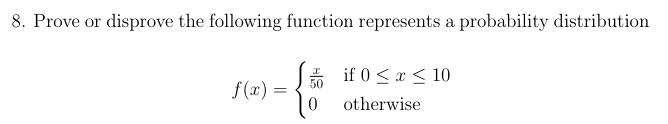 Solved Prove or disprove the following function represents a | Chegg.com