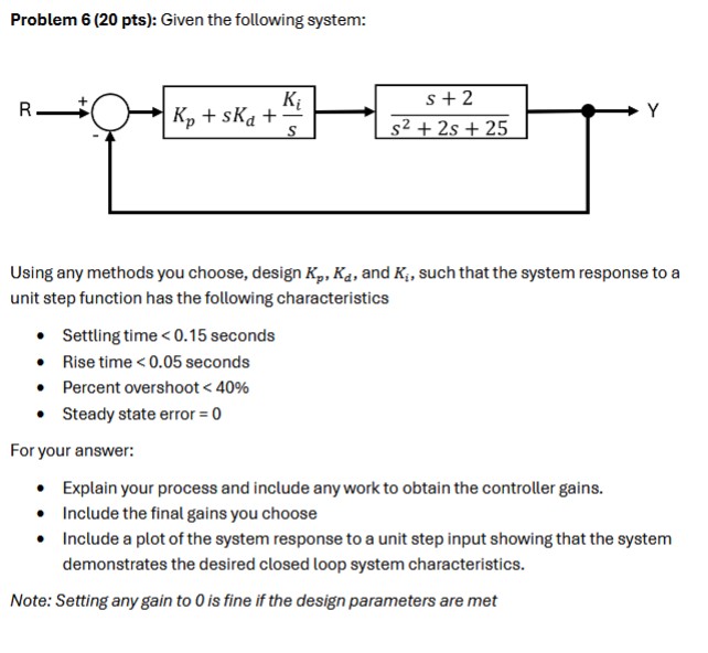 Solved Given the following system: Using any methods you | Chegg.com