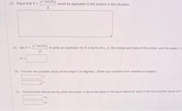 Solved protons are projected with an initial speed vi=9.83 | Chegg.com
