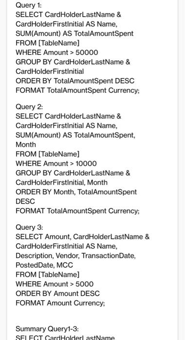 Solved How Do I Enter These Queries Into Ms Access Query